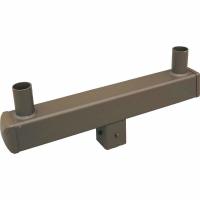 China Customizable Single Side Bracket Double Square Vertical Tenon for Street Light Poles Steel 180 Degree for sale