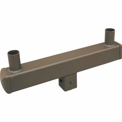 China Customizable Single Side Bracket Double Square Vertical Tenon for Street Light Poles Steel 180 Degree for sale