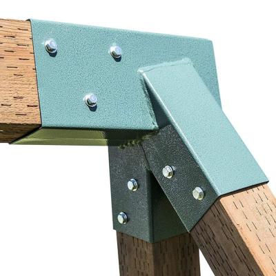 China Heavy Duty Green Powder Coated Carbon Steel Triangle Bracket for Patio Swing 80-120kg for sale