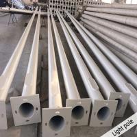 China Cutting Process Double Arm Y Shape LED Street Light Pole with Single Side Bracket Custom Size for sale