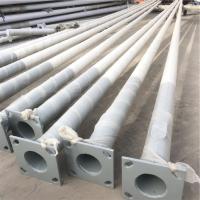 China Cutting Process Double Arm Y Shape LED Street Light Pole with Single Side Bracket Custom Size for sale