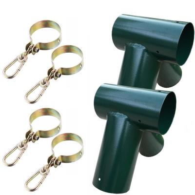 China Customized Logo Pipe Swing Set Frame Fitting Hanger for Center Playground Hardware for sale