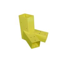 China Custom 3-Way Square Wooden Swing Set Frame Corner Brace Heavy Duty Carbon Steel 80kg for sale