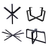 China Large Cross Frame Round Pedestal Coffee Table Base Iron H300-710mm Customizable for sale