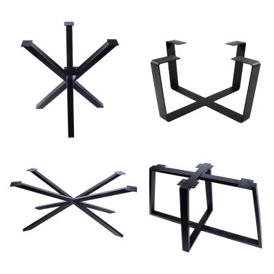China Large Cross Frame Round Pedestal Coffee Table Base Iron H300-710mm Customizable for sale