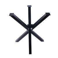 China Large Cross Frame Round Pedestal Coffee Table Base Iron H300-710mm Customizable for sale