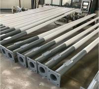 China Galvanized Street Lighting Pole Single Side Bracket Nickel Plating Custom Size OEM for sale