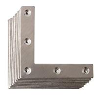 China Customized L Shape Angle Bracket with Holes Strong Sturdy Metal Connector for Wood Joist Hanger 80mm for sale