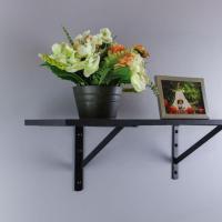 China Custom 12x8 Black Power Coating Heavy Duty Triangle Shelf Bracket and Drilling Process for sale