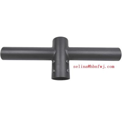 China 2 Light Round Pole Arm 180D Mount Street Light Bracket with Slipfitter Trunion Custom Size for sale