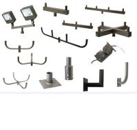 China Galvanized Street Light Pole Bracket Arm Custom Sizes OEM Steel Aluminum Stainless Steel for sale