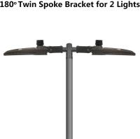 China Anodized 180 Degree Twin Spoke Bracket Mounting Accessories for LED Parking Lot Light for sale