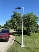 China Customized Steel Aluminum Single Arm Horizontal Pole Top Bracket for Street Light for sale