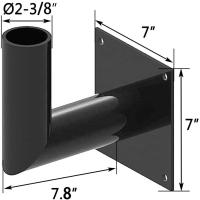 China Anodized 90 Degree L-Shape Square Pole Top Bracket for LED Shoebox Parking Lot Light Pole for sale