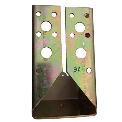 China ISO9001 Certified Nonstandard Yellow Zinc Plated Timber Connector Joist Hanger 80mm for sale
