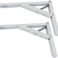 China 12 Inch Spring Loaded Folding Shelf Bracket 1.5-2.0mm Thick Wall Mount Heavy Duty for sale
