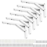 China 12 Inch Spring Loaded Folding Shelf Bracket 1.5-2.0mm Thick Wall Mount Heavy Duty for sale