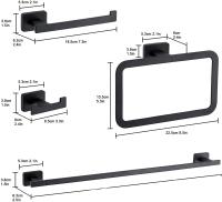 China Stainless Steel Towel Holders Bathroom Hardware Set 4 Pieces Wall Mounted 2-5mm Thickness for sale