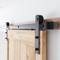 China Customized Color 6.6 FT Heavy Duty Sturdy Sliding Barn Door Hardware Kit for Industry for sale