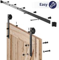 China Customized Color 6.6 FT Heavy Duty Sturdy Sliding Barn Door Hardware Kit for Industry for sale