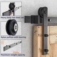 China Customized Color 6.6 FT Heavy Duty Sturdy Sliding Barn Door Hardware Kit for Industry for sale