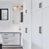 China Matte Black Square Cabinet Handles 5 Inch 4mm 5mm Thickness Customized Size for sale