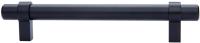 China 6.63 Inch Stainless Steel Straight Bar Cabinet Handle 5 Inch Hole Center Flat Black for sale