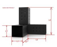 China Custom Black Powder Coated Elevated Wood Stand Kit with Steel Brackets 80kg Capacity for sale