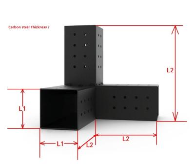 China Custom Black Powder Coated Elevated Wood Stand Kit with Steel Brackets 80kg Capacity for sale