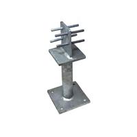 China Custom Powder Coated Steel Fence Post Base Brackets 0.4-3mm Thickness Aluminum for sale