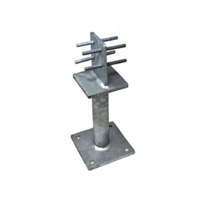 China Custom Powder Coated Steel Fence Post Base Brackets 0.4-3mm Thickness Aluminum for sale