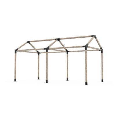 China Quad Peak 30 Bracket Double Pergola 4inch with 6x6 Lumber Shoulder and Lag Bolts 1mm-12mm Thickness for sale