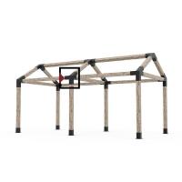 China Quad Peak 30 Bracket Double Pergola 4inch with 6x6 Lumber Shoulder and Lag Bolts 1mm-12mm Thickness for sale