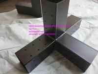 China Elevated Wood Stand Kit Stamping Process Steel Brackets Fit 6x6 Pergola 4x4 Posts for sale