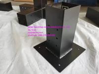 China Elevated Wood Stand Kit Stamping Process Steel Brackets Fit 6x6 Pergola 4x4 Posts for sale