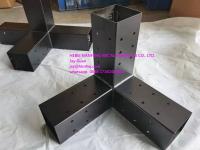 China 3 Way Steel Pergola Corner Bracket for 4x4 Wood Posts Stamping Process Kit for sale