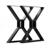 China Custom Black Powder Coated Heavy Duty Table Leg for Dining Furniture 80mm for sale