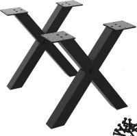 China Custom Black Powder Coated Heavy Duty Table Leg for Dining Furniture 80mm for sale