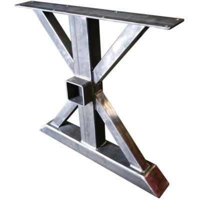 China Custom Aluminum Z Design Steel Dining Table Legs Industrial Style 80cm Height for sale