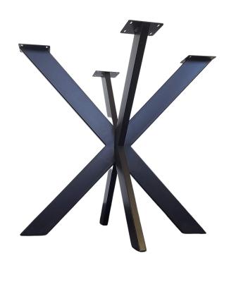 China Custom Trestle Pedestal Table Base Steel Tube Metal Furniture Base 80cm Height for sale
