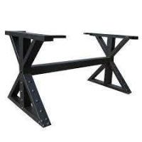 China Custom Trestle Pedestal Table Base Steel Tube Metal Furniture Base 80cm Height for sale