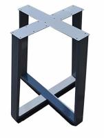 China Custom Trestle Pedestal Table Base Steel Tube Metal Furniture Base 80cm Height for sale