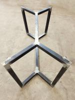 China Custom Trestle Pedestal Table Base Steel Tube Metal Furniture Base 80cm Height for sale