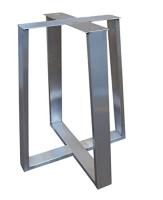 China Custom Trestle Pedestal Table Base Steel Tube Metal Furniture Base 80cm Height for sale