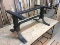 China Custom Trestle Pedestal Table Base Steel Tube Metal Furniture Base 80cm Height for sale