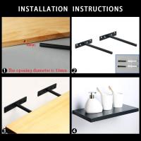 China Heavy Duty Hidden Floating Shelf Brackets Stamping 1mm-5mm Thickness Wall Mount Support for sale