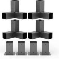 China Steel Pergola Brackets Kit Custom Sizes 1.5mm Thickness Heavy Duty Galvanized Bracket for sale