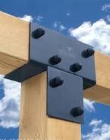 China Steel Pergola Brackets Kit Custom Sizes 1.5mm Thickness Heavy Duty Galvanized Bracket for sale