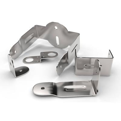 China Custom Stainless Steel Bending Parts Fabrication Stamping Hardware Angle Brackets 90 Degree for sale