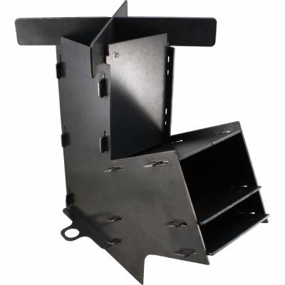 China Custom Carbon Steel Rocket Stove 80,000sqm Factory Portable Wood Burning Camping Stove Kit for sale